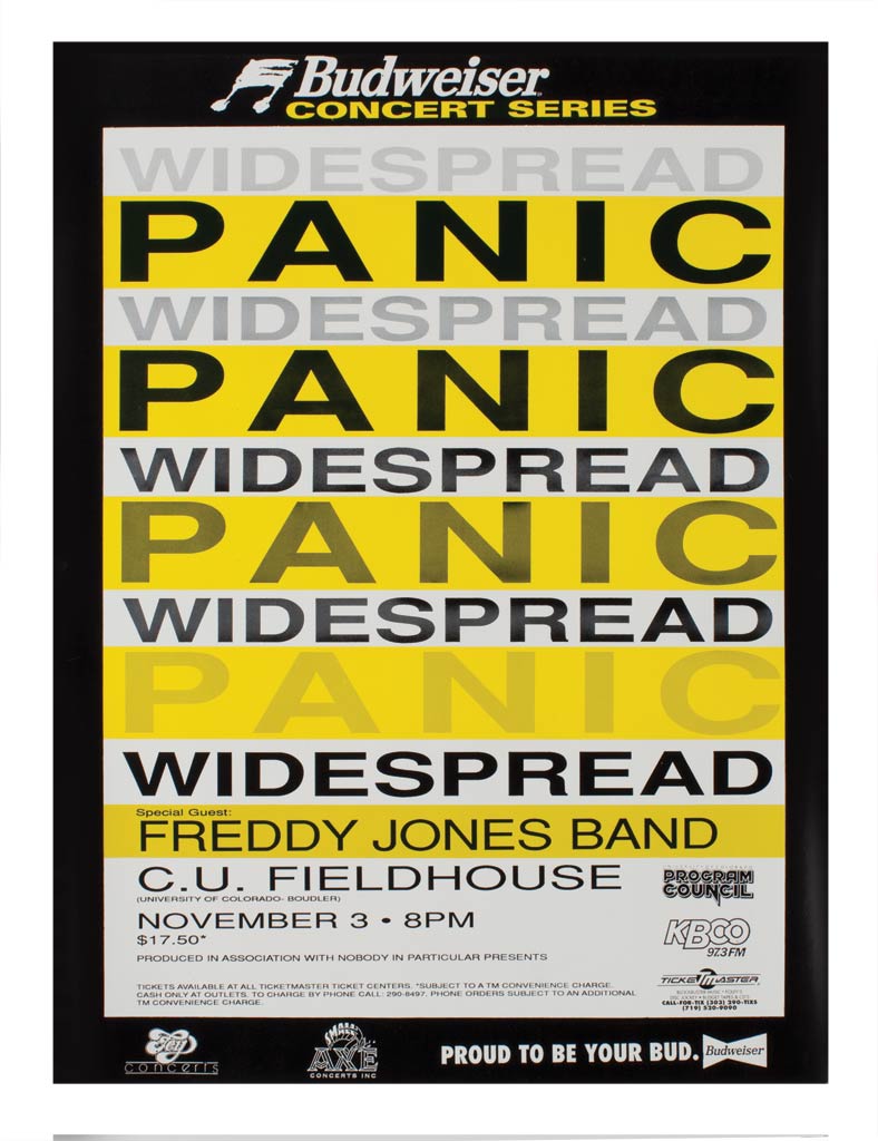Balch Fieldhouse, University of Co. 1994 - Widespread Panic Balch Fieldhouse, University of Co. 1994 - Widespread Panic
